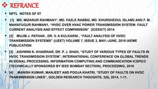 FAULT ANALYSIS IN HVDC & HVAC TRANSMISSION LINE | PPTX