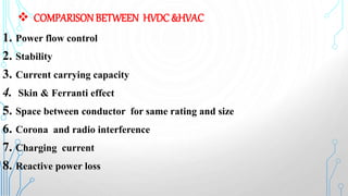 FAULT ANALYSIS IN HVDC & HVAC TRANSMISSION LINE | PPTX