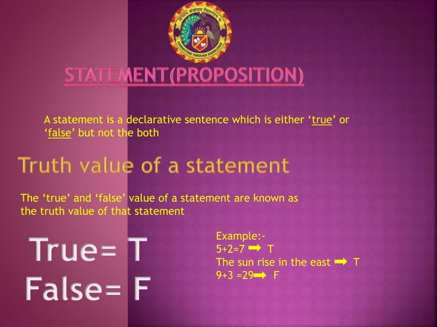 Truth Table Ppt Discrit Mathematic Ppt