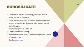silicates and classification and its application | PPTX