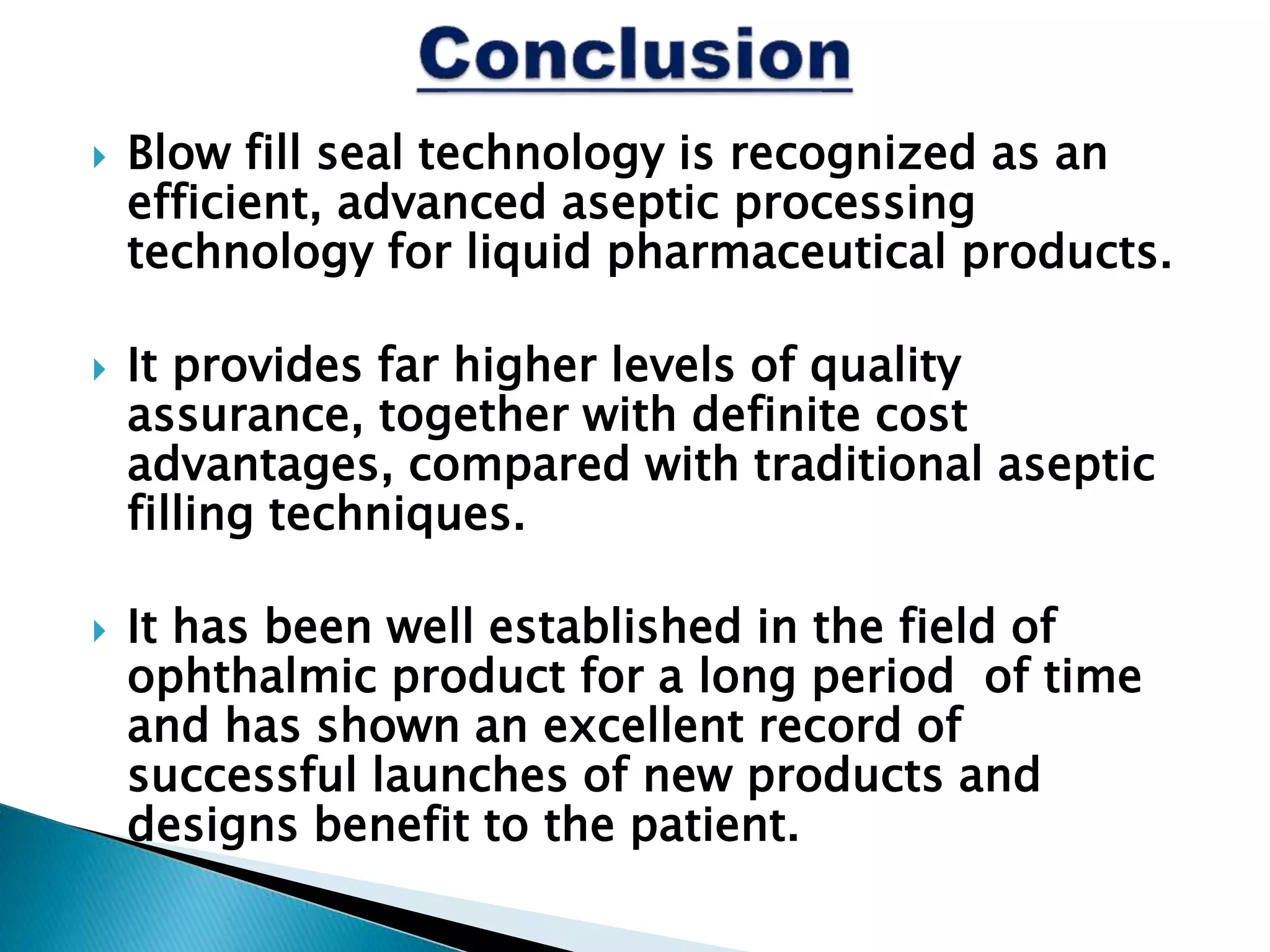 blow fill seal technology | PPTX
