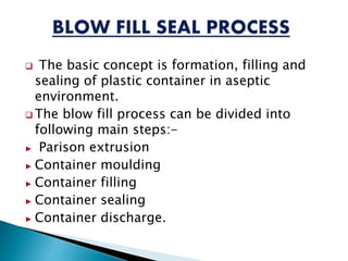 blow fill seal technology | PPTX
