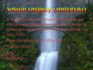 Input and output devices | PPTX