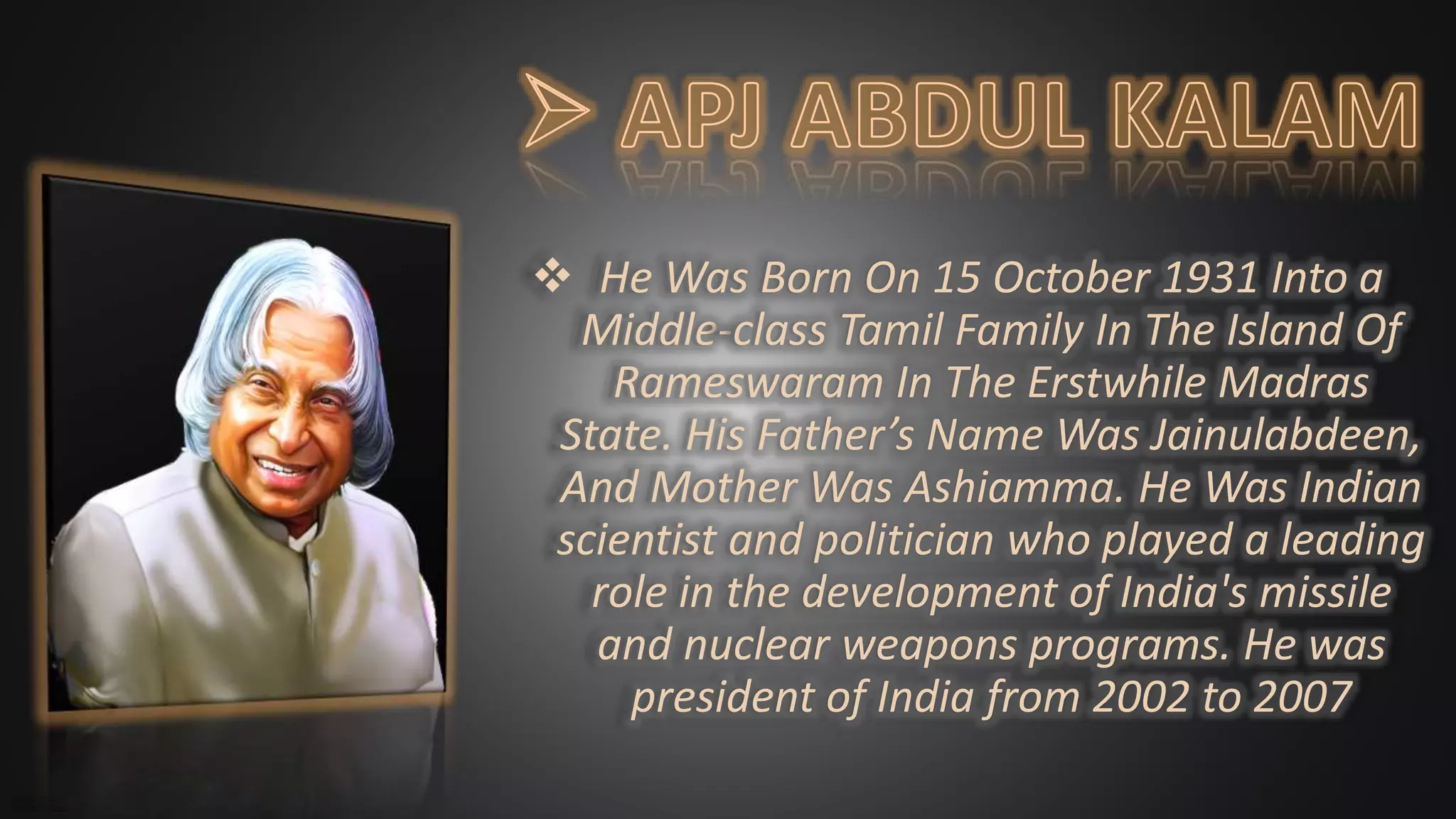 A.P.J Abdul Kalam | PPT