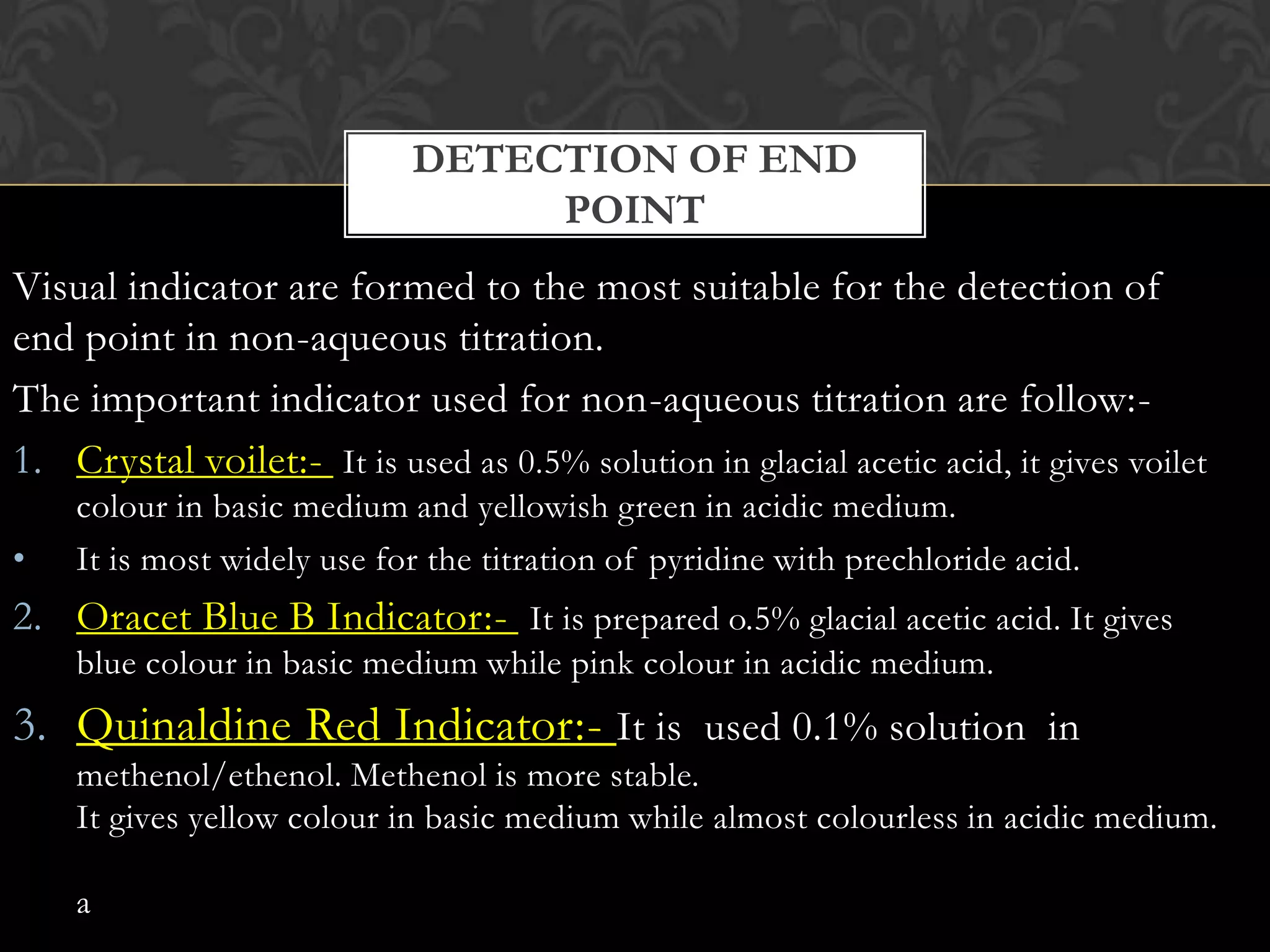 Non-aqueous Titration | PPTX