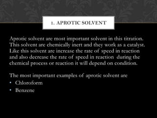 Non-aqueous Titration | PPTX
