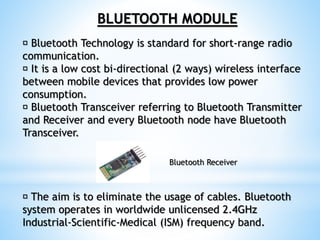 bluetooth controlled home automation using arduino by shubham sinha | PPT