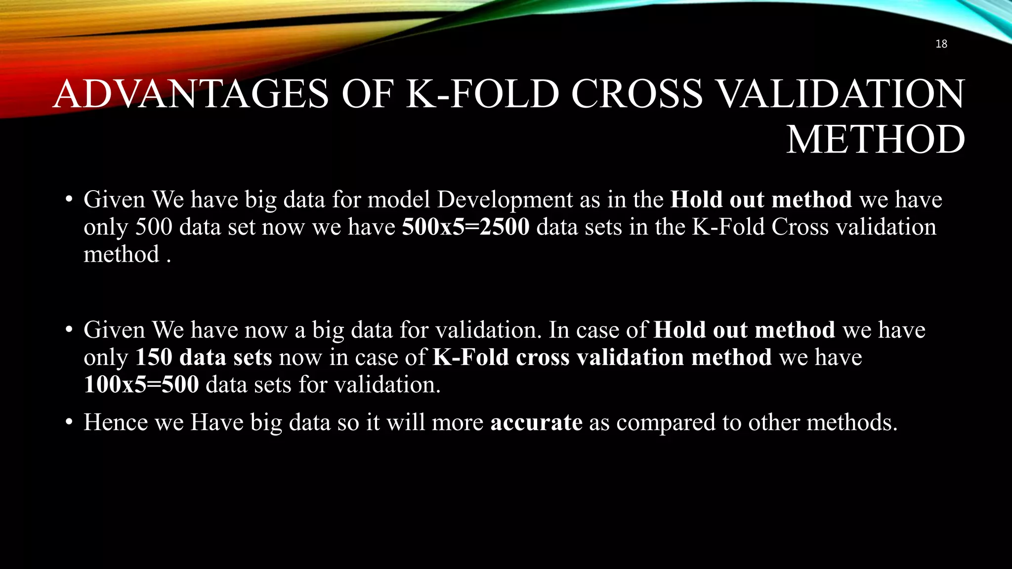 K-Folds Cross Validation Method | PPTX