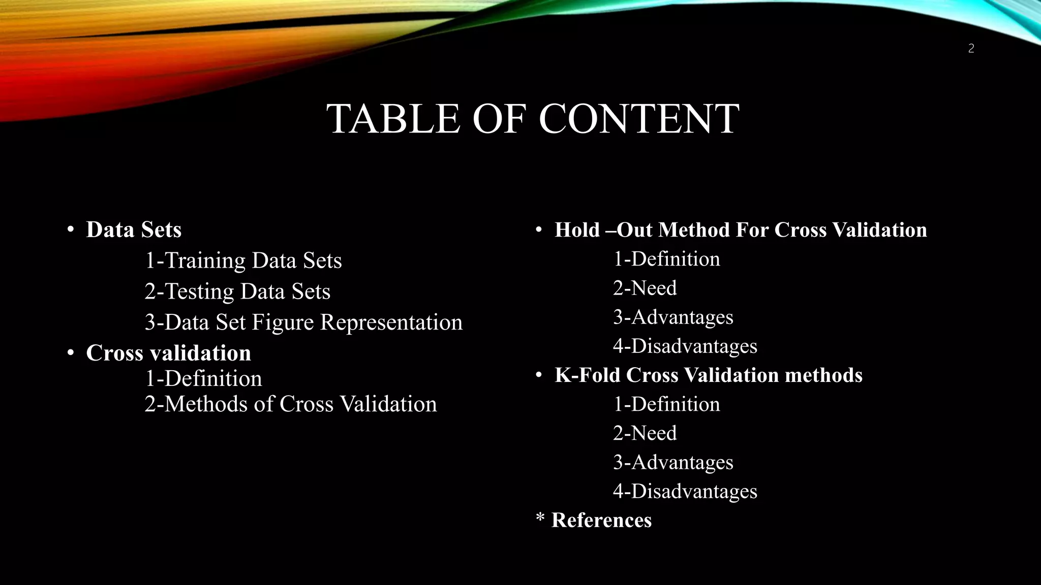 K-Folds Cross Validation Method | PPTX