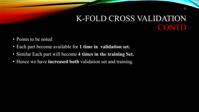 K-Folds Cross Validation Method | PPTX