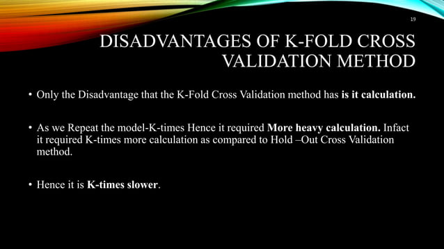 K-Folds Cross Validation Method | PPTX