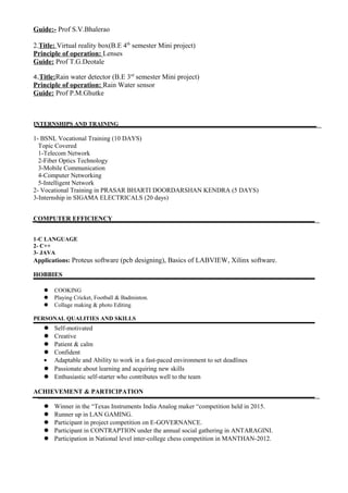 Shubham ramteke resume(b 46) | DOC