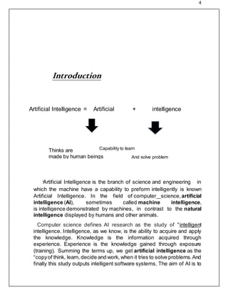 Artificial Intelligence AI robotics | DOCX