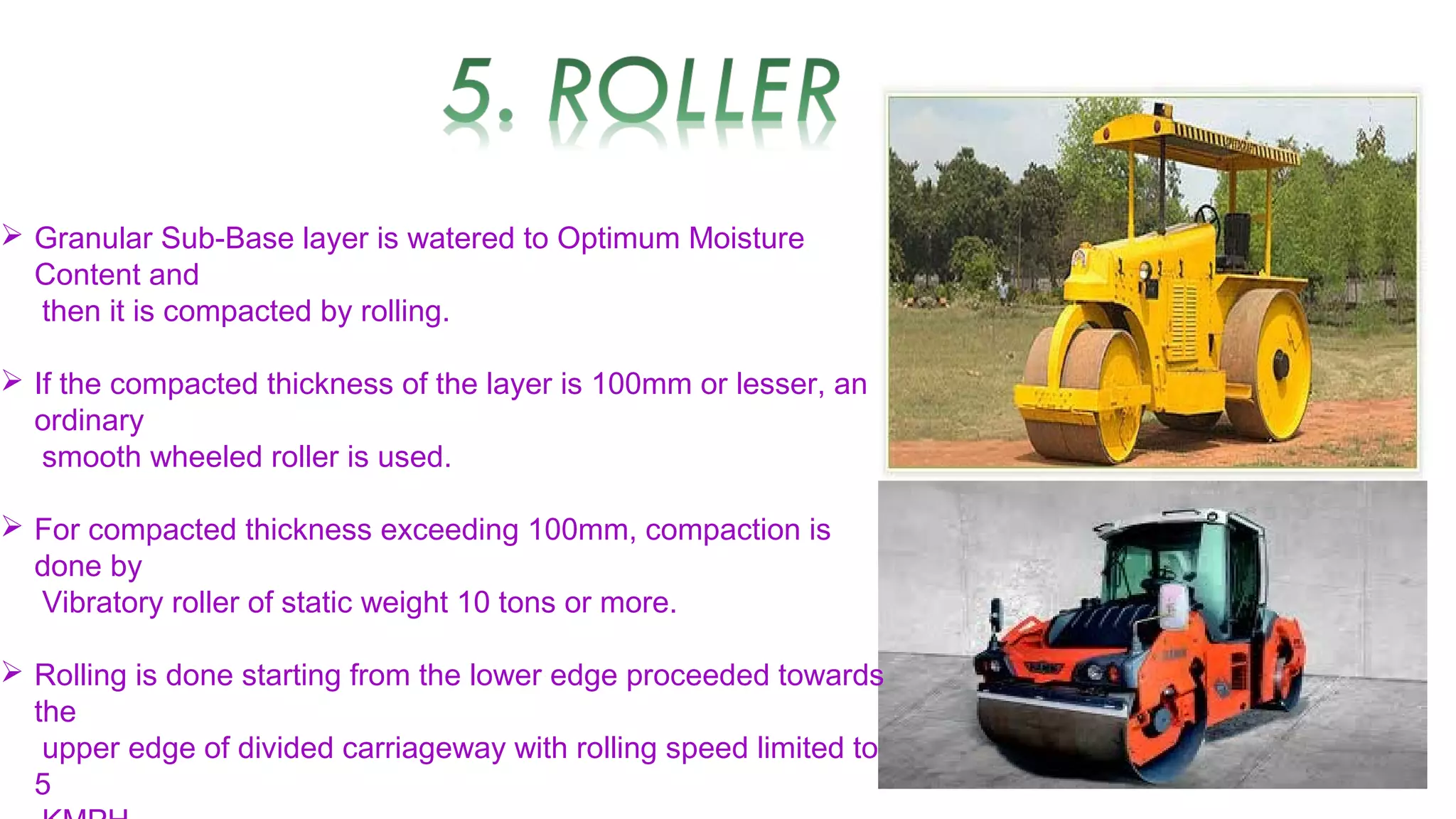 Granular subbase and equipments used for its construction | PPT