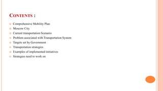 Moscow, comprehensive mobility plan | PPT