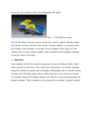 seminar report on 3d printing Shubham srivastava | DOCX