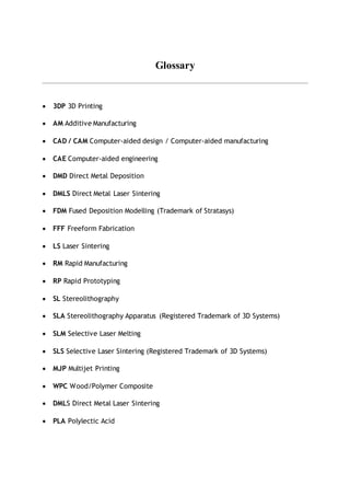 seminar report on 3d printing Shubham srivastava | DOCX