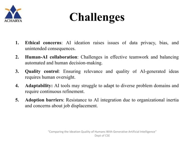 Generative Artificial Intelligence vs Human Intelligence | PPT