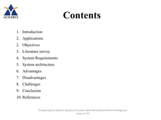 Generative Artificial Intelligence vs Human Intelligence | PPT