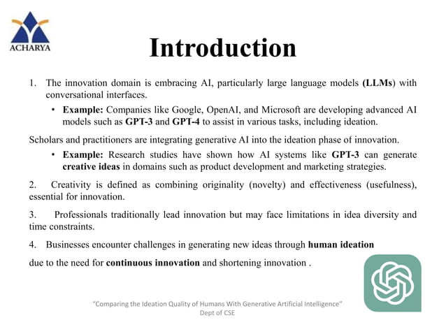 Generative Artificial Intelligence vs Human Intelligence | PPT