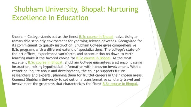 Shubham University: Nurturing Excellence, Inspiring Futures | PDF