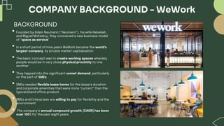 Wework about the company and business model | PPTX