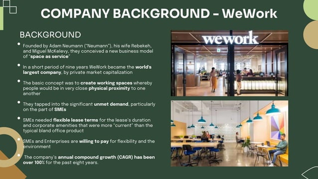Wework about the company and business model | PPTX