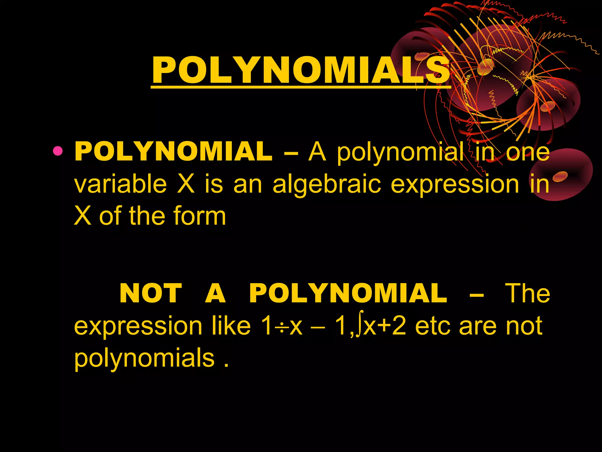 Shubhanshu math project work , polynomial | PPT