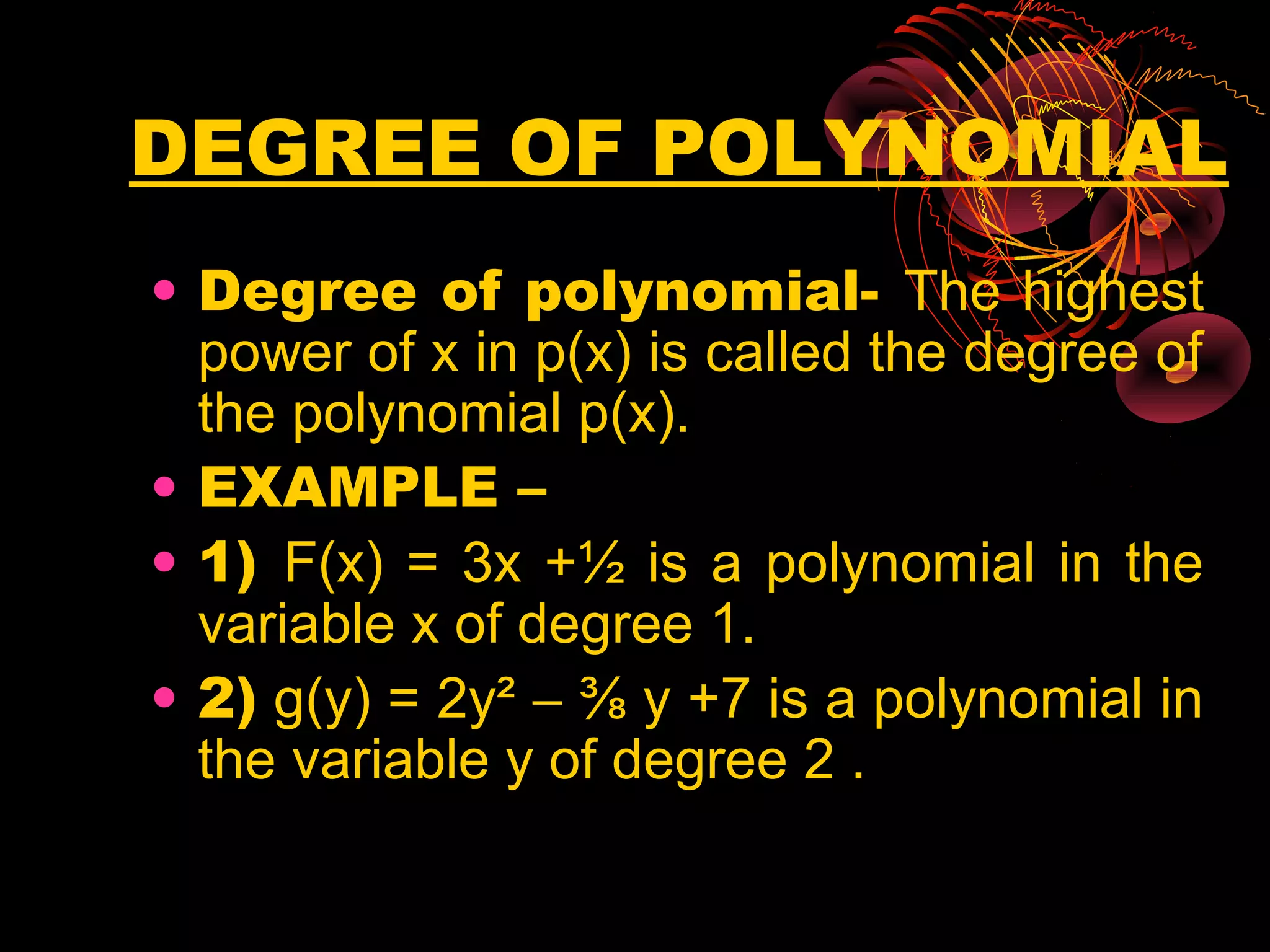 Shubhanshu math project work , polynomial | PPT