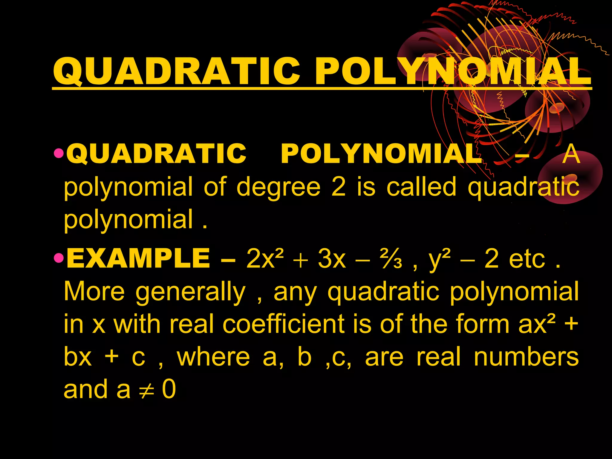 Shubhanshu math project work , polynomial | PPT