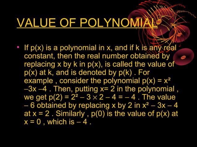 Shubhanshu math project work , polynomial | PPT
