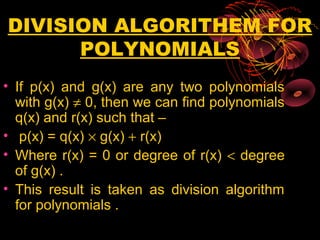 Shubhanshu math project work , polynomial | PPT