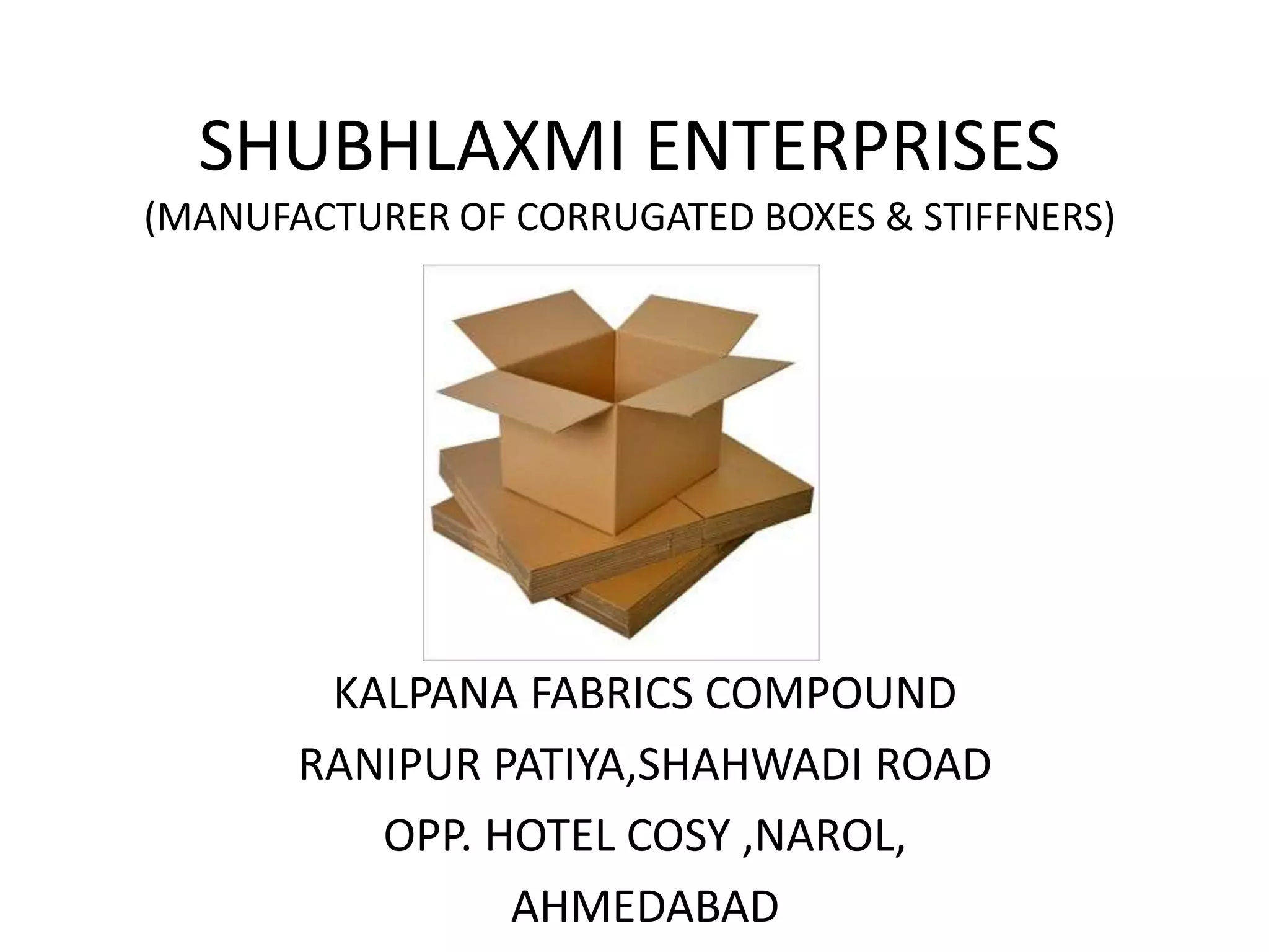Shubhlaxmi enterprises | PPTX