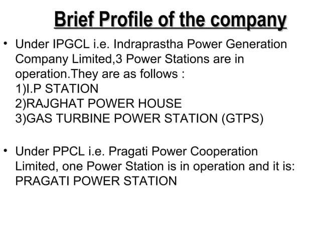 IPGCL/PPCL Training presentation | PPT
