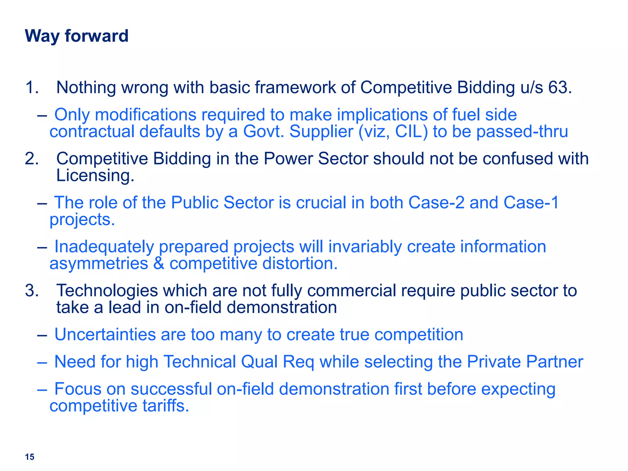 Tariff-based Competitive Bidding in the Power Sector | PDF