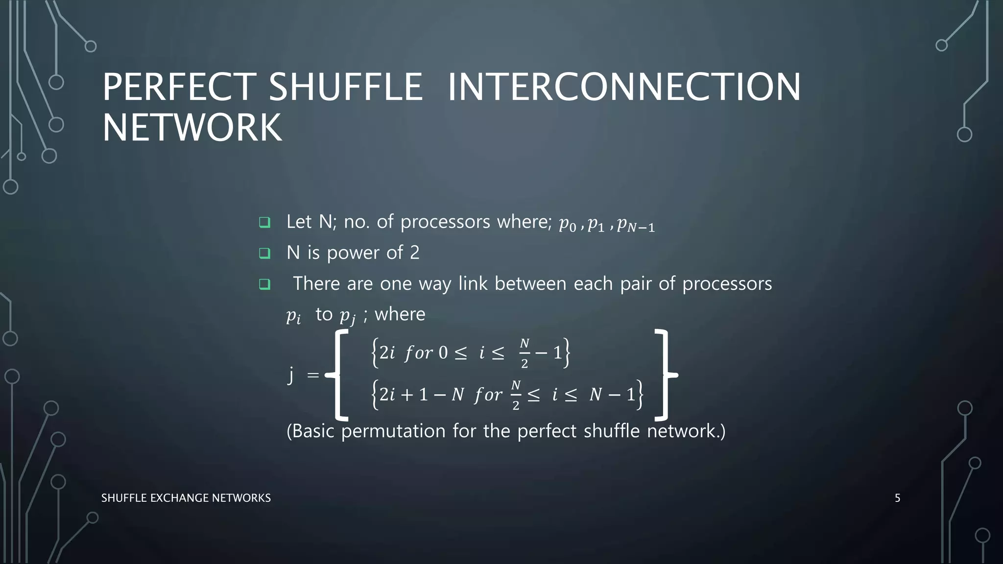 Shuffle exchange networks | PPTX
