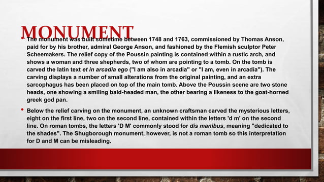 Shugborough inscription | PPT