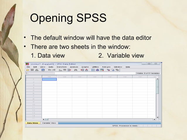 SPSS an intro... | PPT