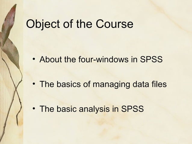 SPSS an intro... | PPT
