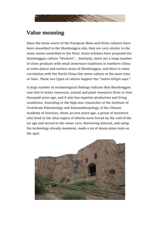 Shuidonggou tourist area | PDF