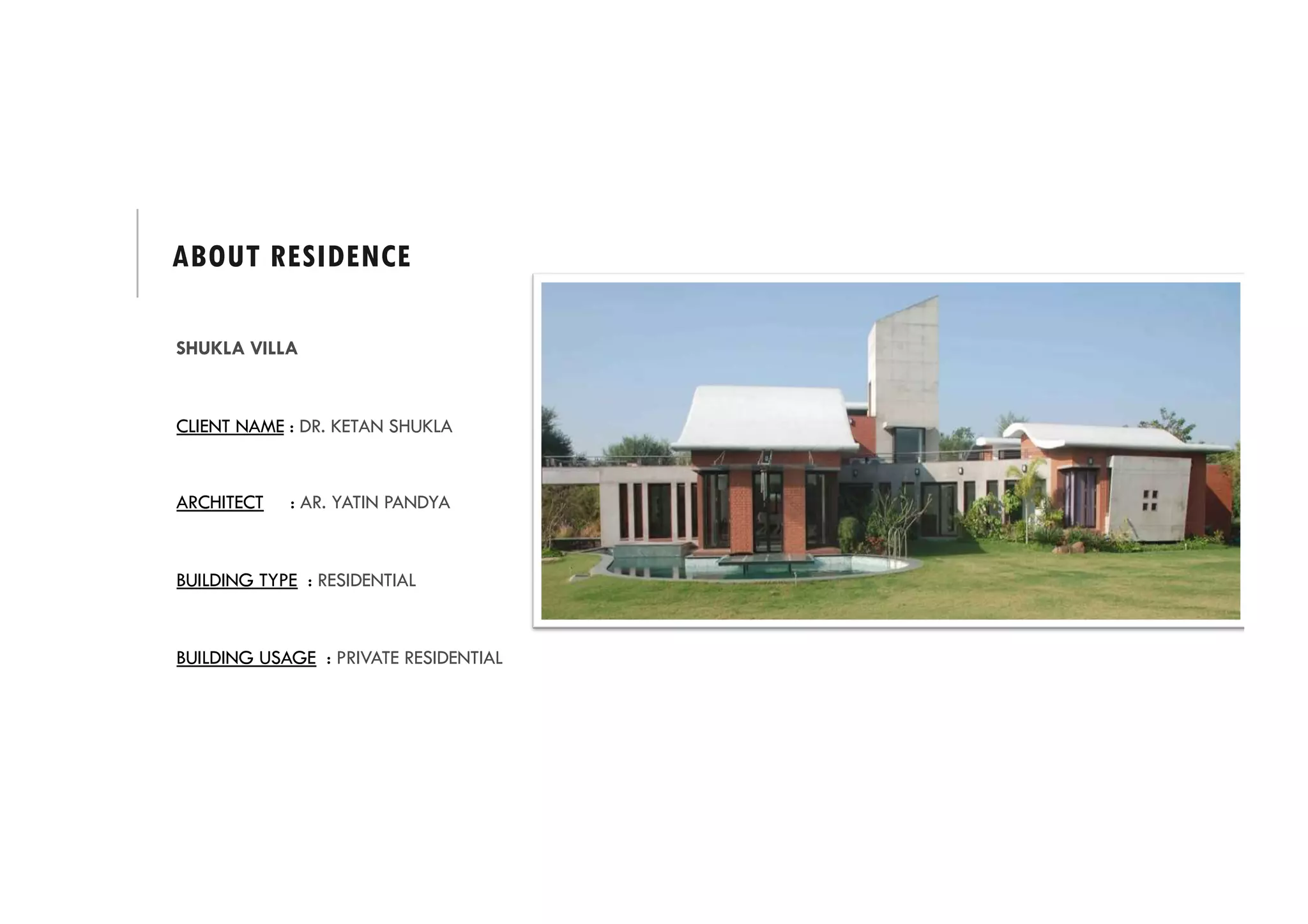 Shukla villa case study of bunglow | PDF
