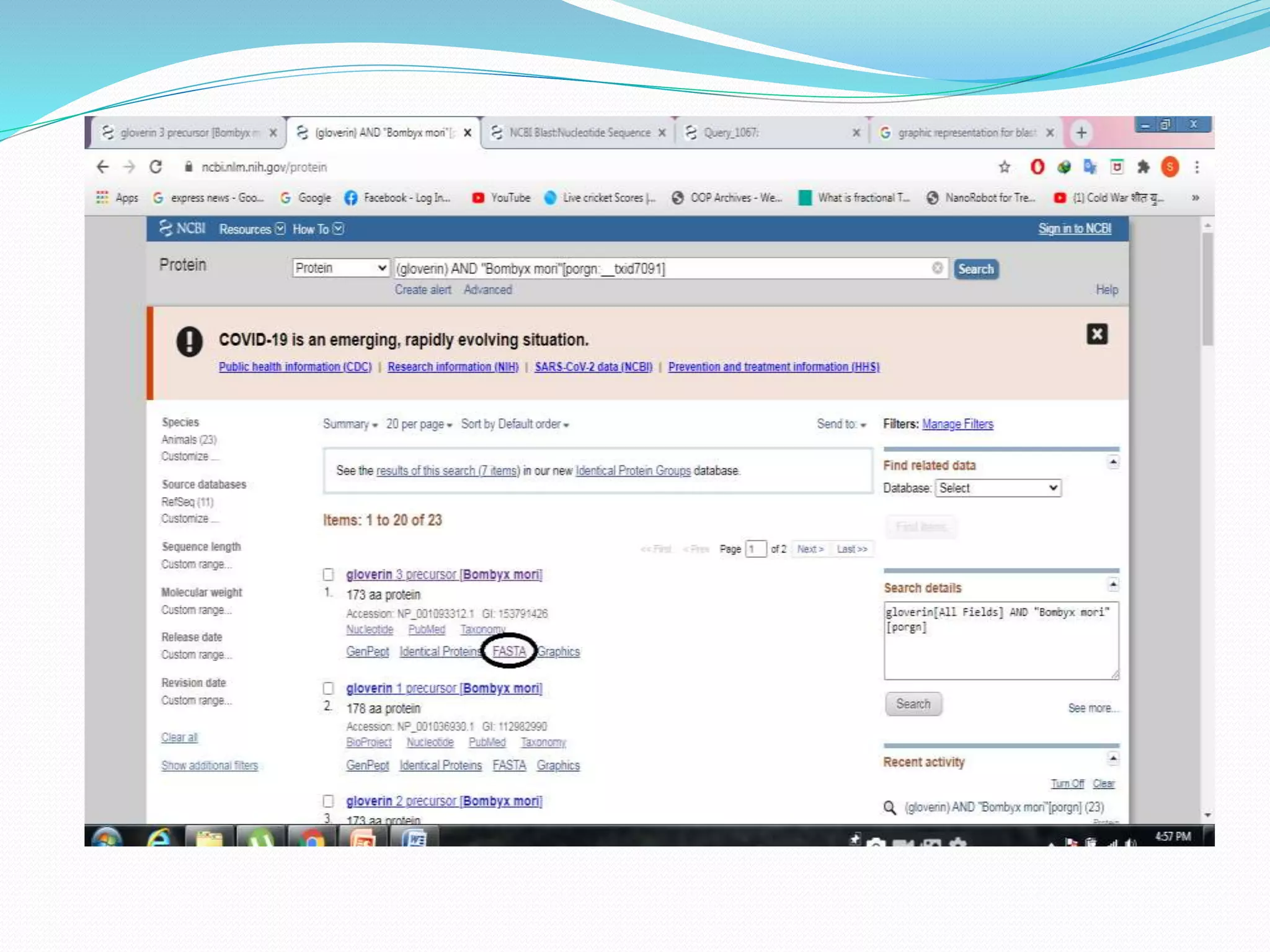 Multiple Alignment Sequence using Clustal Omega/ Shumaila Riaz | PPTX