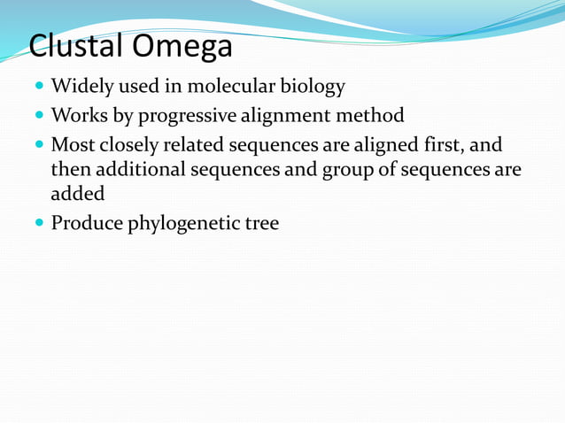 Multiple Alignment Sequence using Clustal Omega/ Shumaila Riaz | PPTX