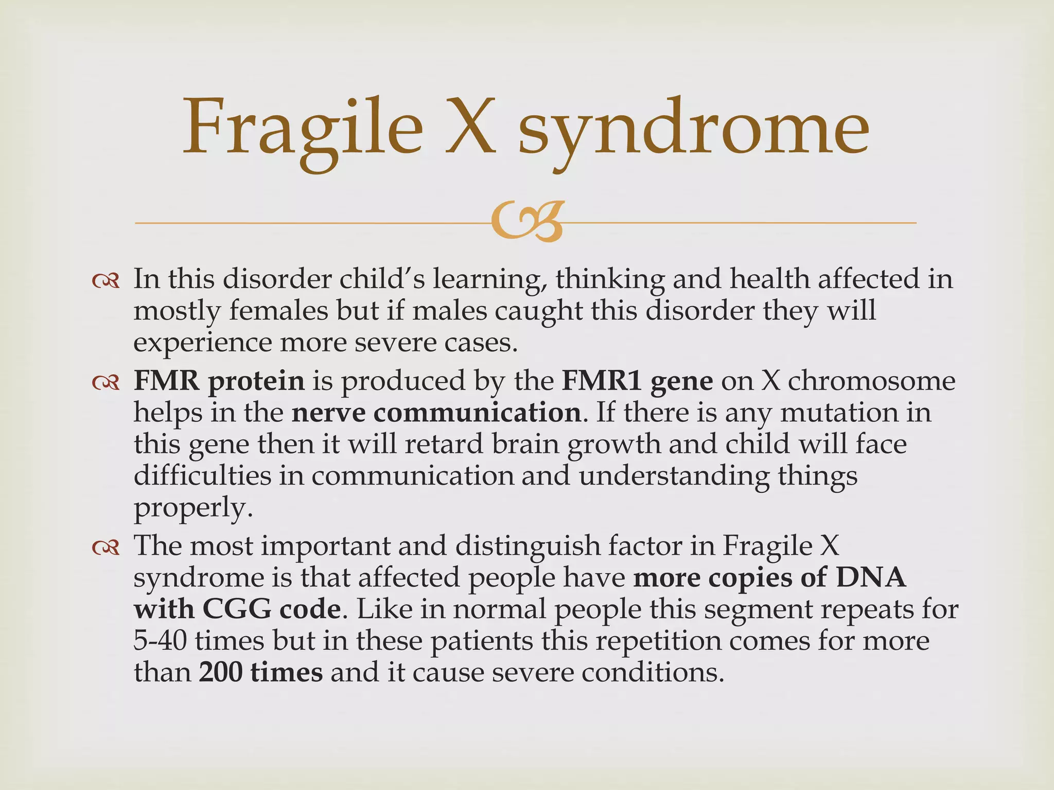 Single Gene Disorder/ Mendalian Disorder - Shumaila Riaz | PPTX