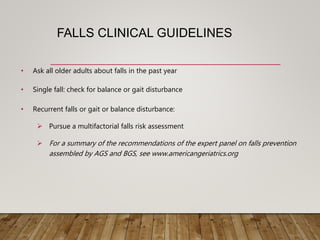 2016: Falls in Older Adults Risk Assessment and Interventions-Shumaker ...