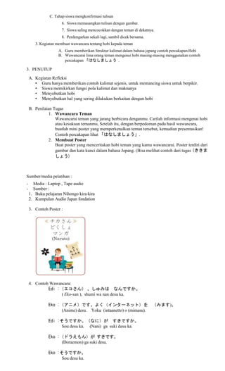 Materi Hobi (shumi) nihon go kira-kirabahasa jepang | DOCX