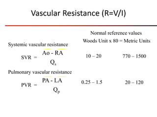 shunt calculation final in structural heart disease | PPT