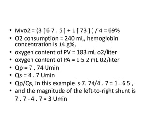 shunt calculation final in structural heart disease | PPT