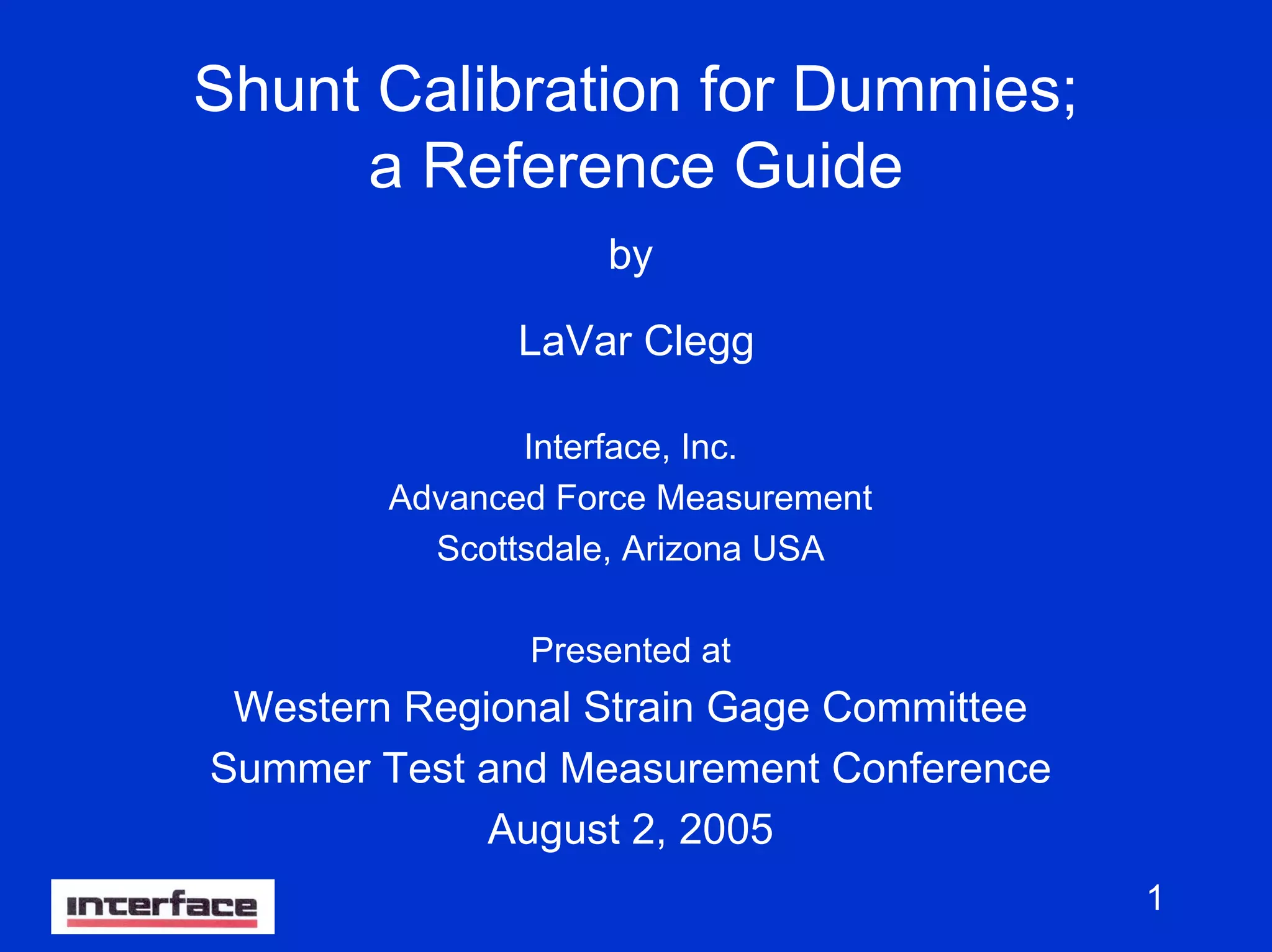 Shunt Calibration For Dummies | PDF