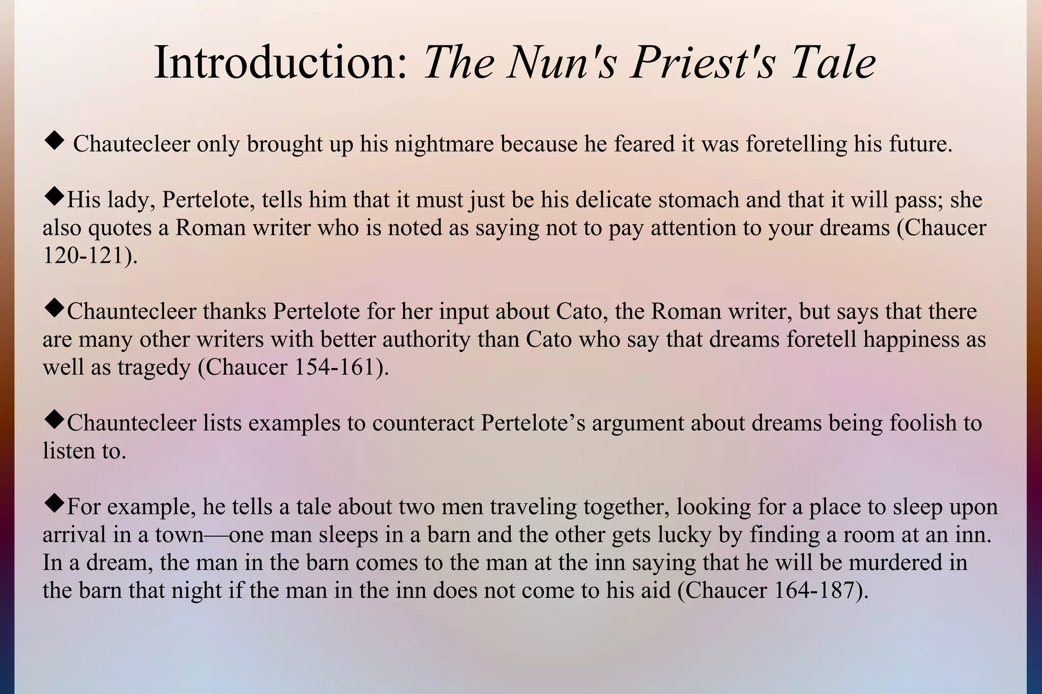 Stephanie Hunter's Nun's Priest's Tale Authentic Assessment | PPT